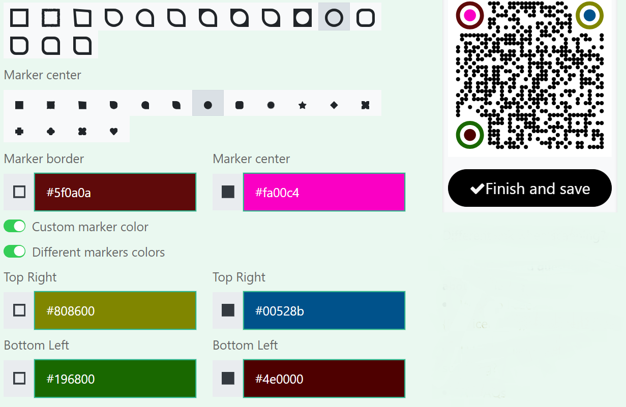 QR code customization – QRcode.me